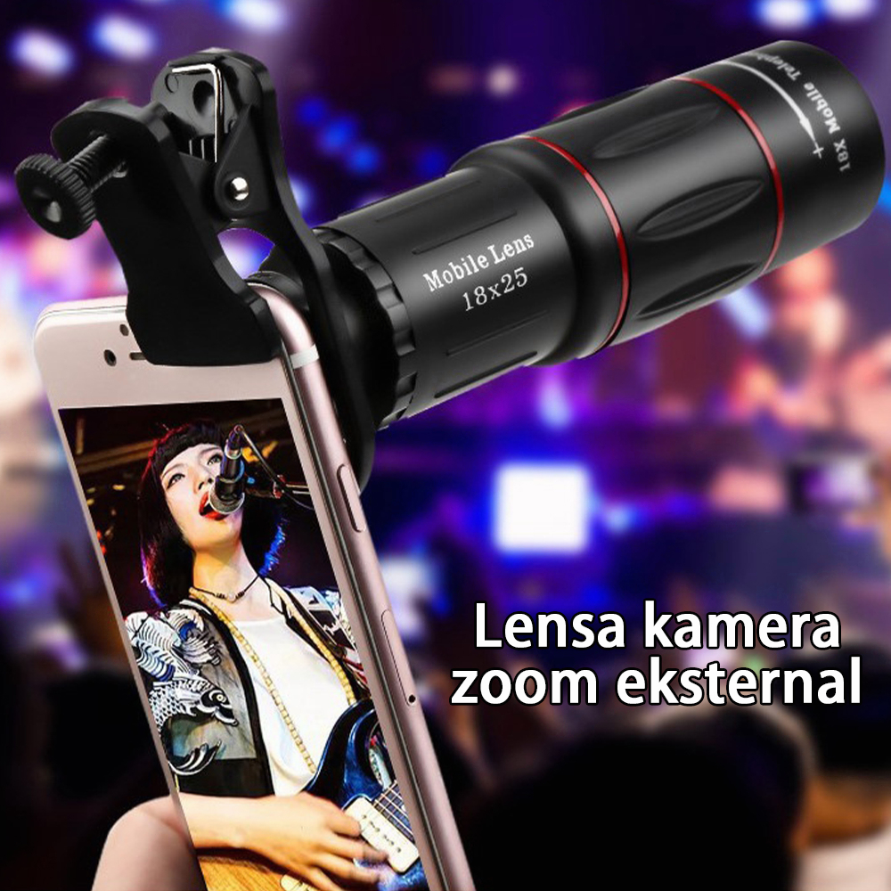 Jual Teleskop lensa zoom hp Lensa telephoto Teleskop zoom 18X Dengan ...
