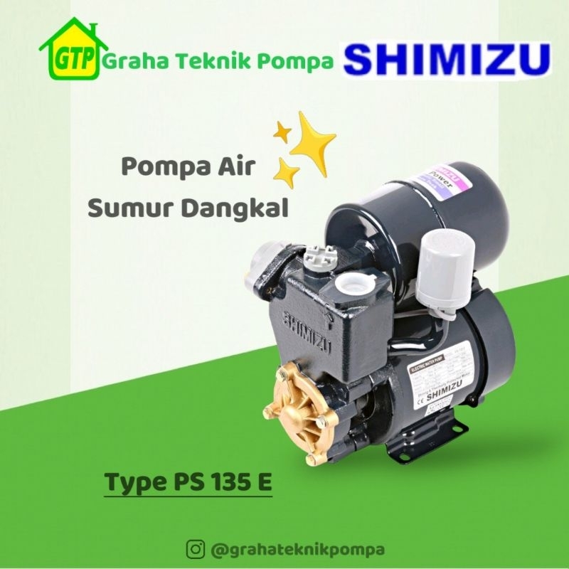 Jual Pompa Air Sumur Dangkal Shimizu PS 135 E Pompa Otomatis | Shopee ...