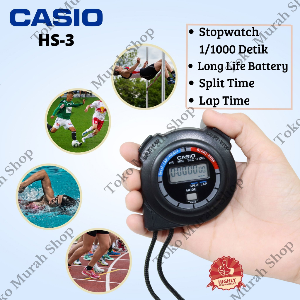 Jual Stopwatch Casio HS 3 - Alat Pengukur Waktu Casio HS-3 | Shopee ...