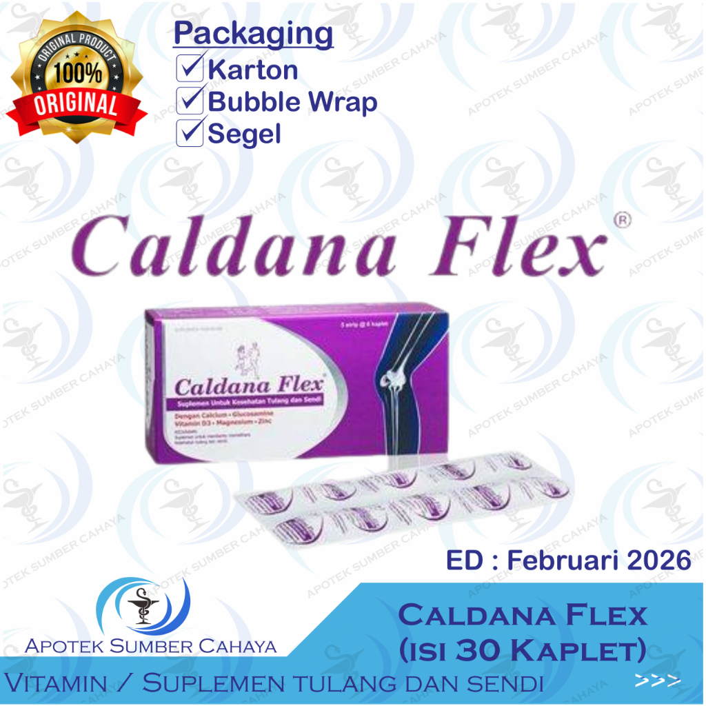 Jual VITAMIN TULANG & SENDI CALDANA FLEX (isi 30 Kaplet) | Shopee Indonesia