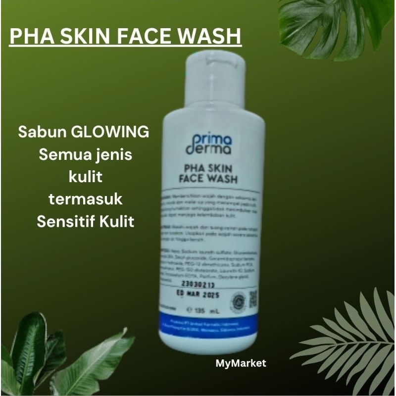 Jual PRIMADERMA PHA SKIN FACE WASH 135ml Sabun Wajah glowing kulit ...