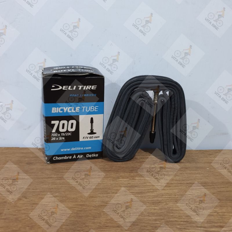 Jual Ban Dalam Sepeda Roadbike Deli Tire 700 × 19/23C FV Presta 60mm | Shopee Indonesia