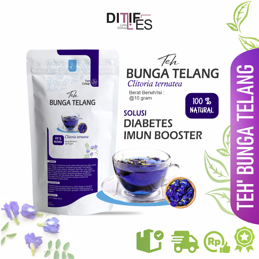 Jual BUNGA TELANG KERING / BUNGA TELANG / TEH BUNGA TELANG / TEH TELANG ...