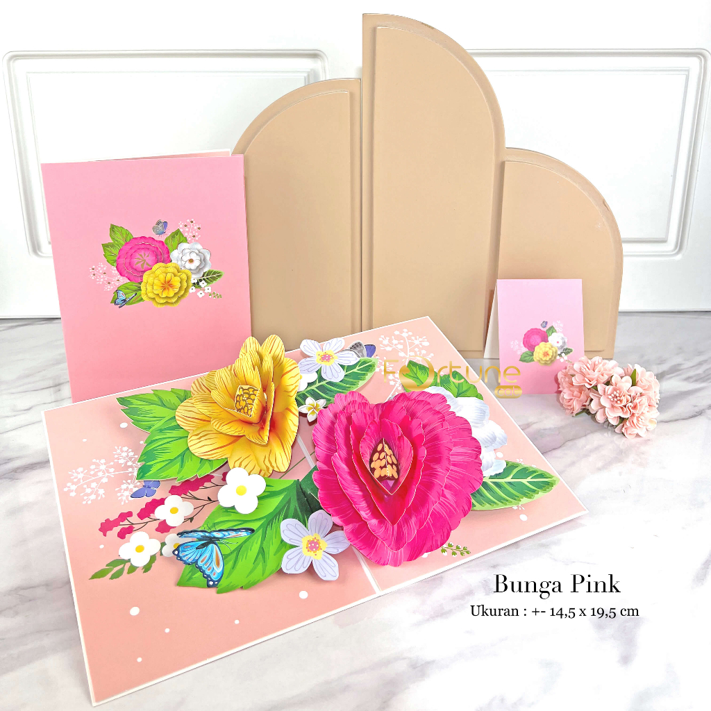 Jual Kartu Ucapan 3D 4D Pop Up Card Ulang Tahun Terima Kasih Valentine ...