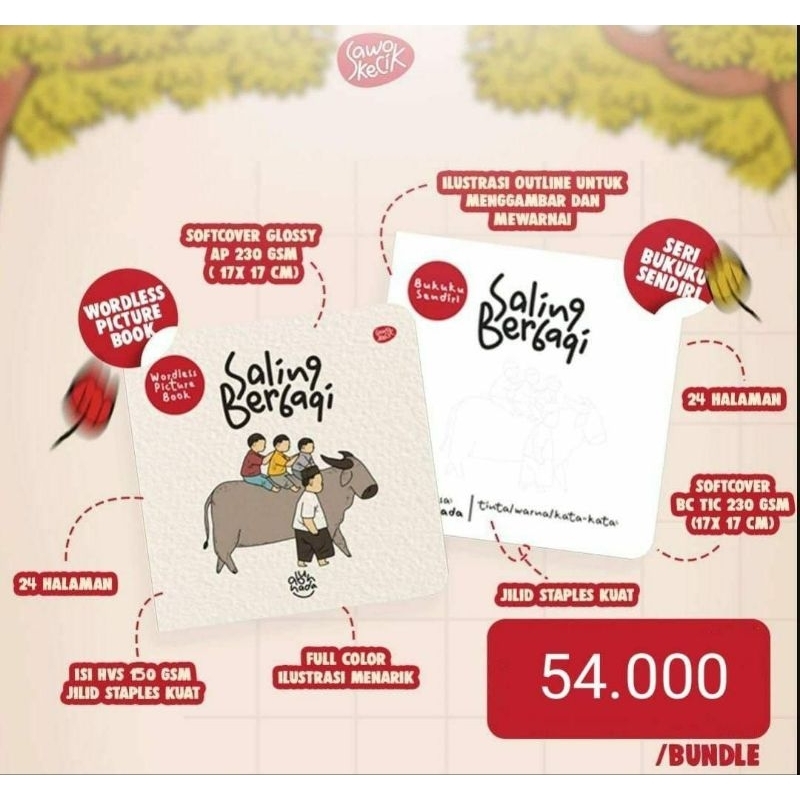 Jual Seri Bukuku Saling Berbagi + Wordless Saling Berbagi Abunnada ...