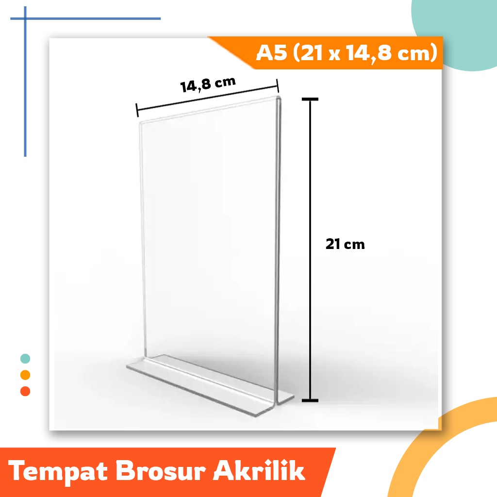 Jual TEMPAT BROSUR / TENT HOLDER / TENT CARD AKRILIK DISPLAY UKURAN A4 ...
