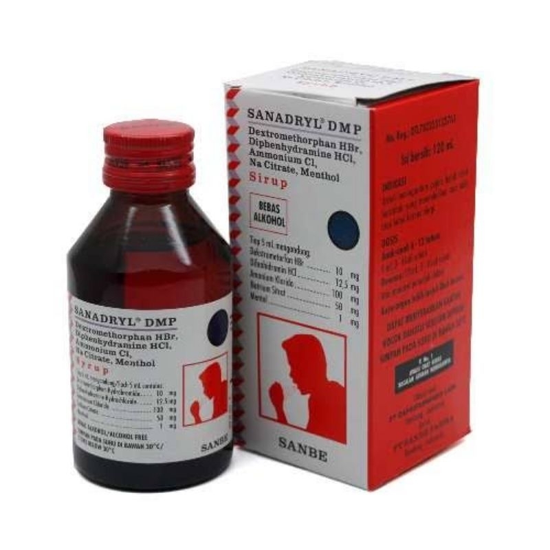 Jual Sanadry DMP Syrup 120ml - Sirup Obat Batuk Kering / Tidak berdahak ...