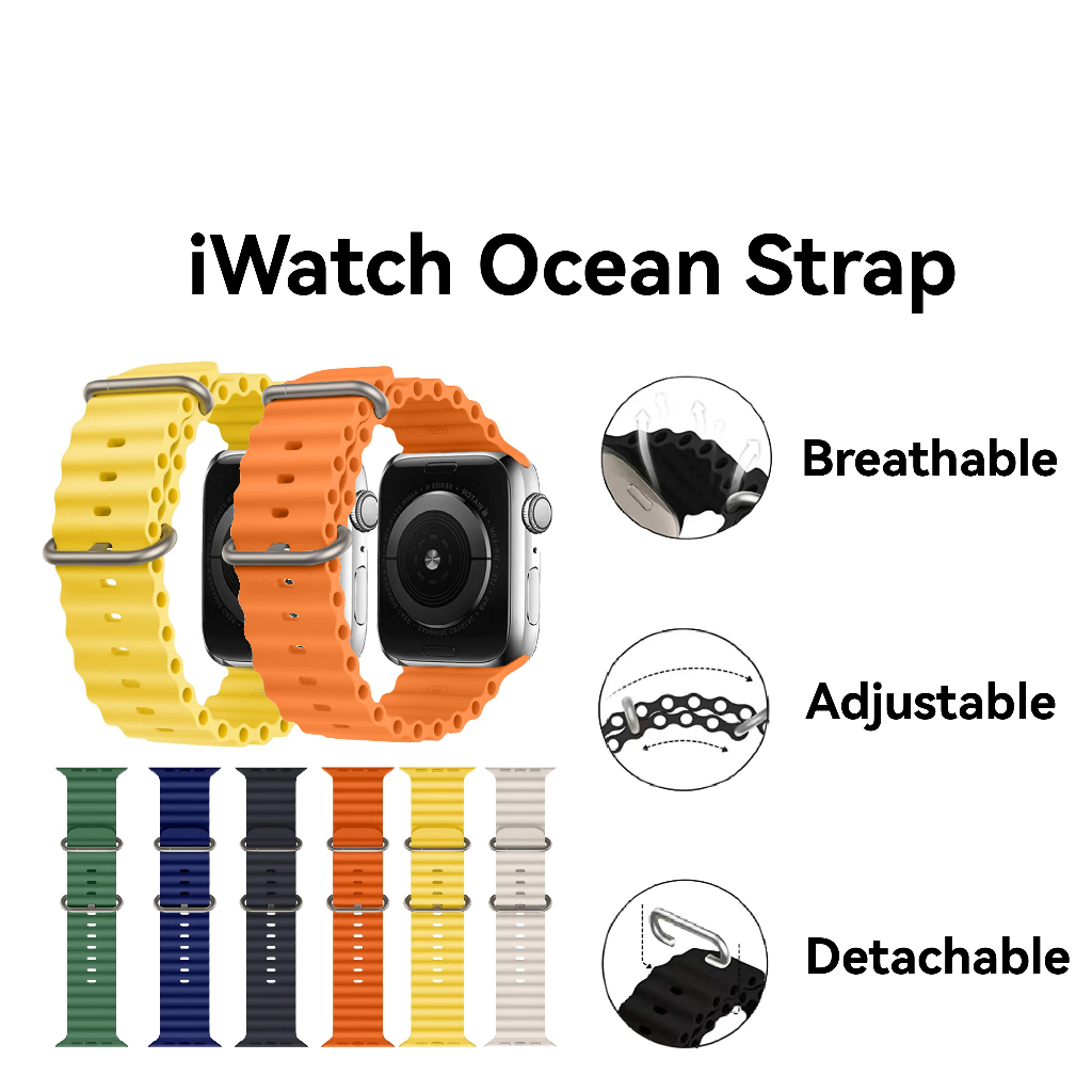 Jual Modern Ocean Series Watch Strap untuk Apple Iwatch 42/44/45/49 mm ...