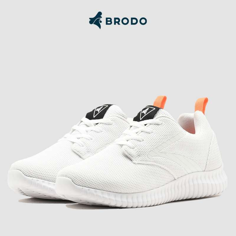 Jual Sepatu Brodo Active Nero All White | Shopee Indonesia