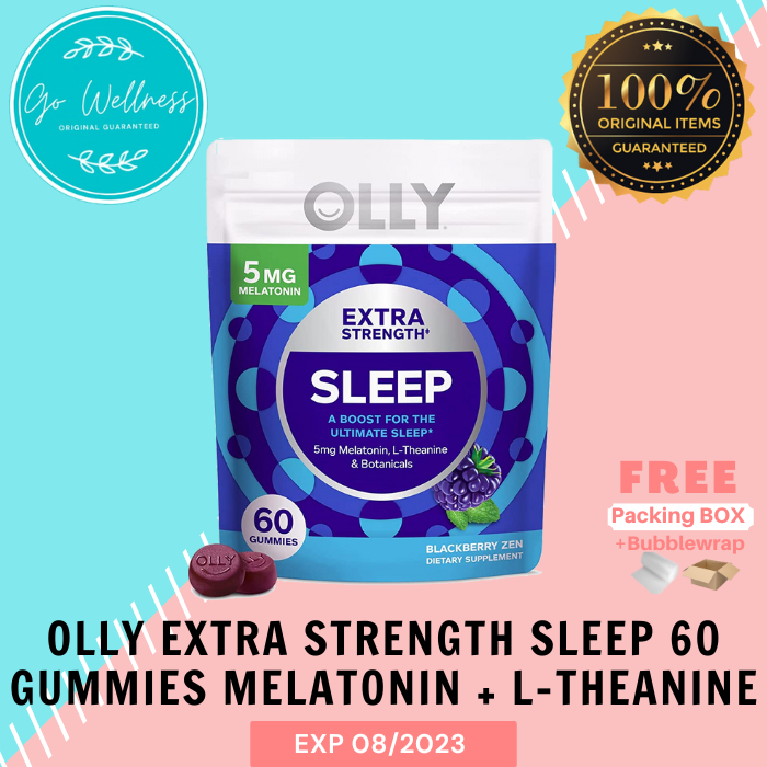 Jual OLLY Extra Strength Sleep 60 Gummies Melatonin + L-Theanine ...