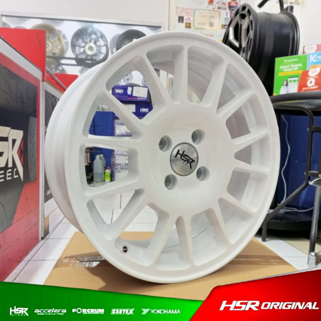 Jual Velg Mobil Rally Putih R16 HSR Original FE02 Pelek Ring 16 Single PCD 4x100 Ignis March ...