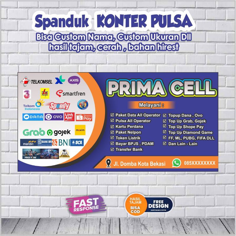 Jual Spanduk / Baner Konter pulsa murah | Shopee Indonesia