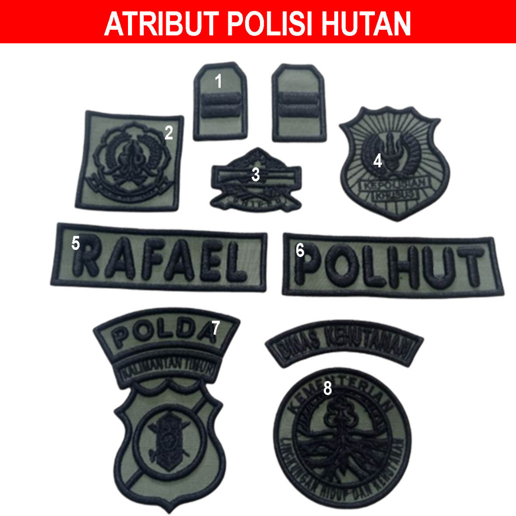 Jual Atribut Polisi Hutan BORDIR TIMBUL | Shopee Indonesia