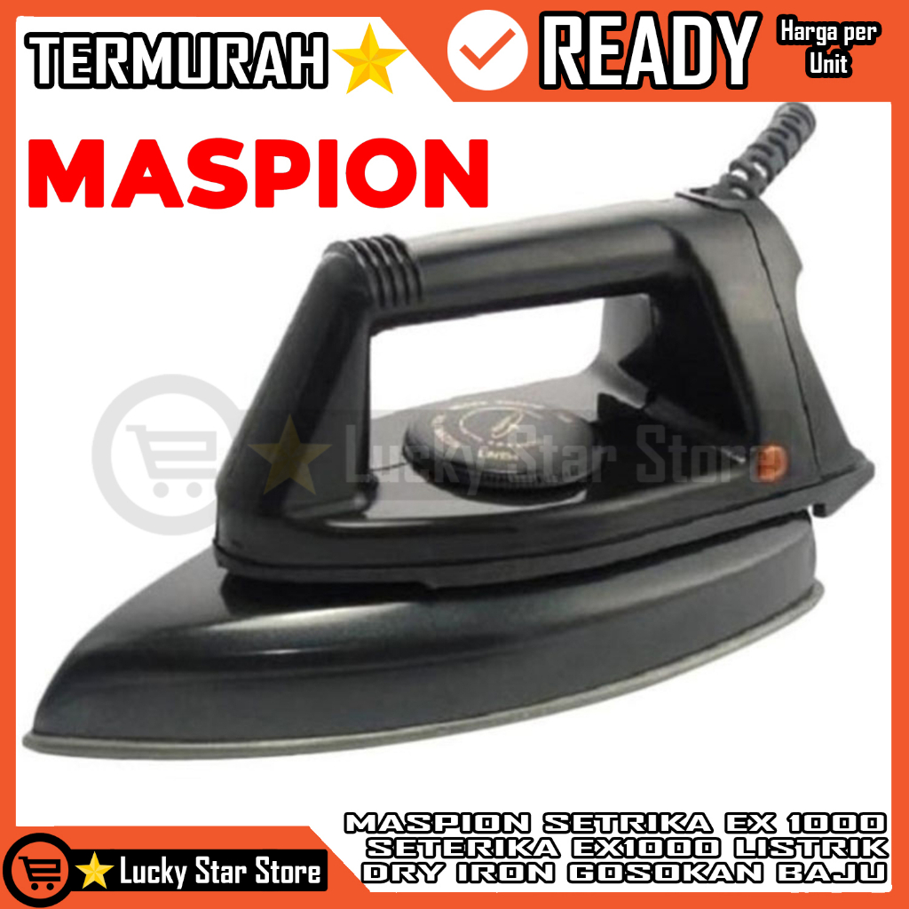 Jual MASPION SETRIKA IRON EX 1000 SETERIKA EX1000 LISTRIK DRY GOSOKAN ...