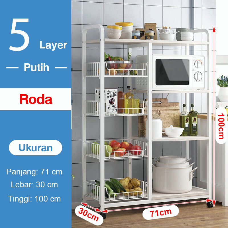 Jual Rak Dapur 5 Susun Minimalis Rak Oven Microwave Serbaguna Rak ...