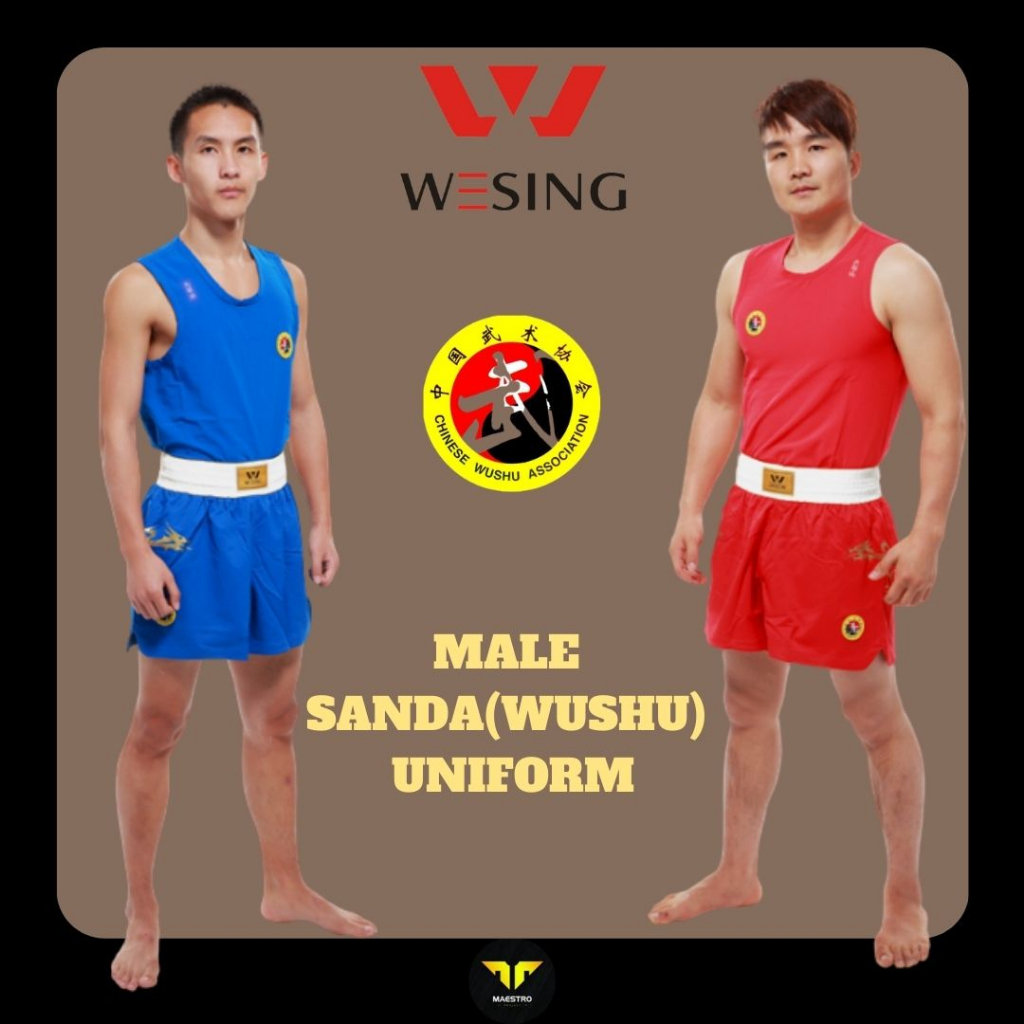 Jual WESING Male WUSHU SANDA SUIT / Seragam WUSHU PUTRA - RED/BLUE | Shopee Indonesia