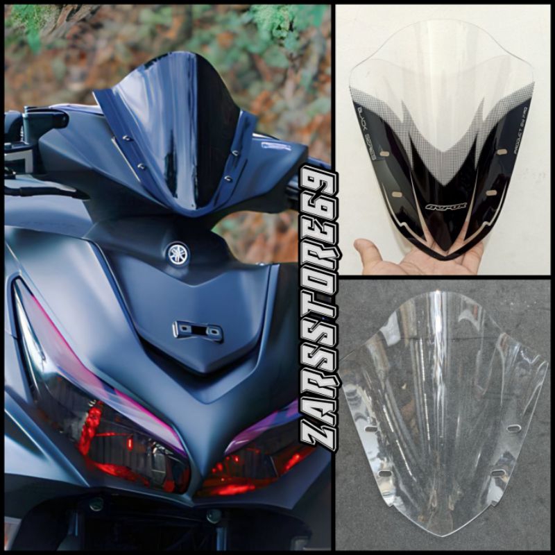 Jual visor aerox old dan new warna bening smoke pekat dan blackseries ...