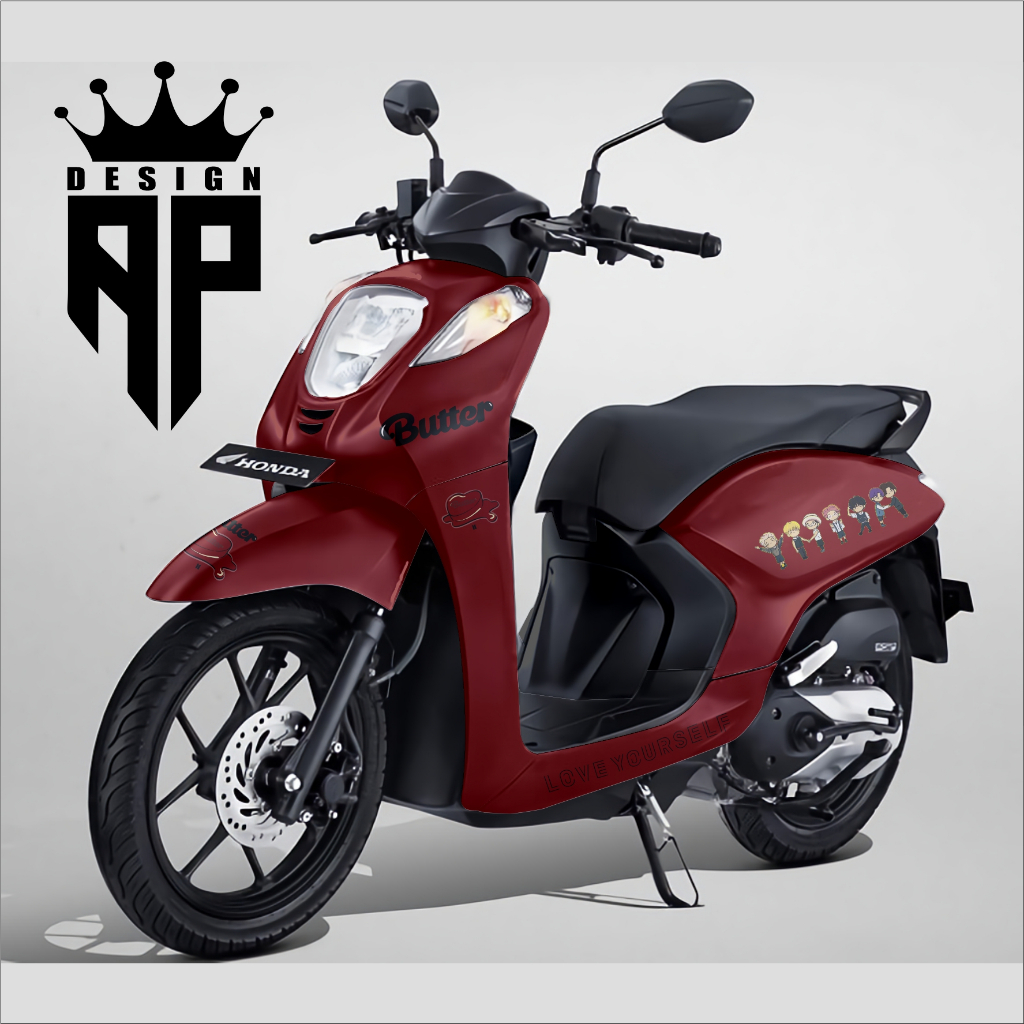 Jual ap design88 decal scoopy motif bts butter untuk smua tahun scopy ...
