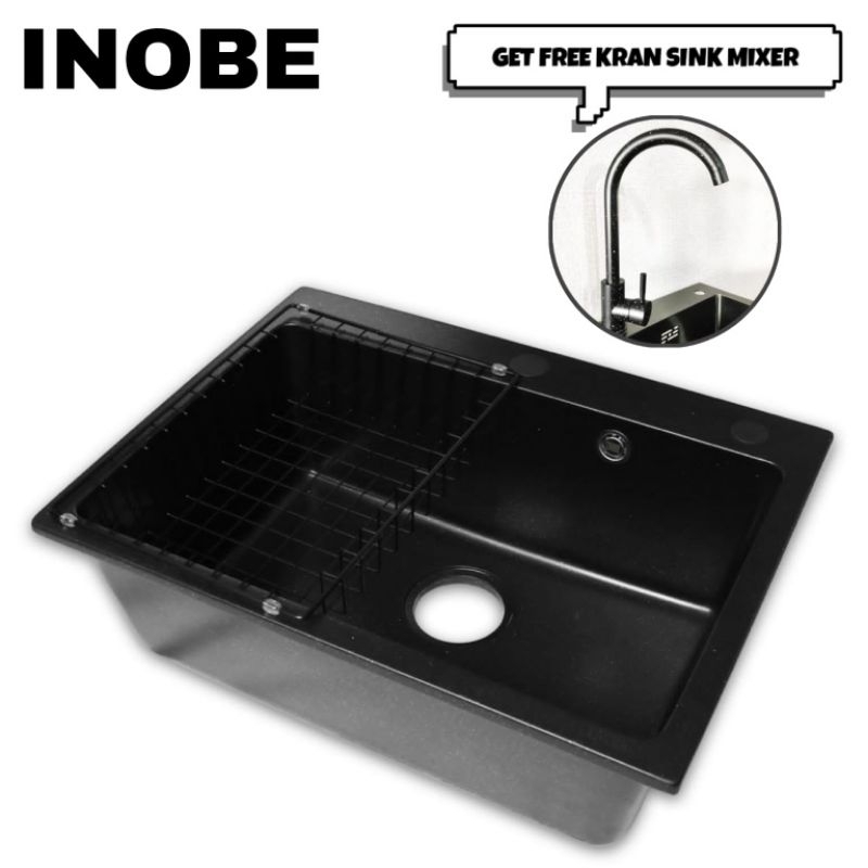 Jual kitchen sink SILGRANITE black INOBE | Shopee Indonesia