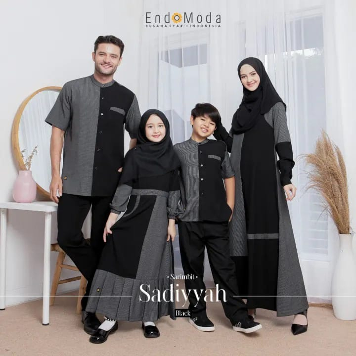 Jual Sarimbit Keluarga Endomoda/Sarimbit Sadiyah Black | Shopee Indonesia