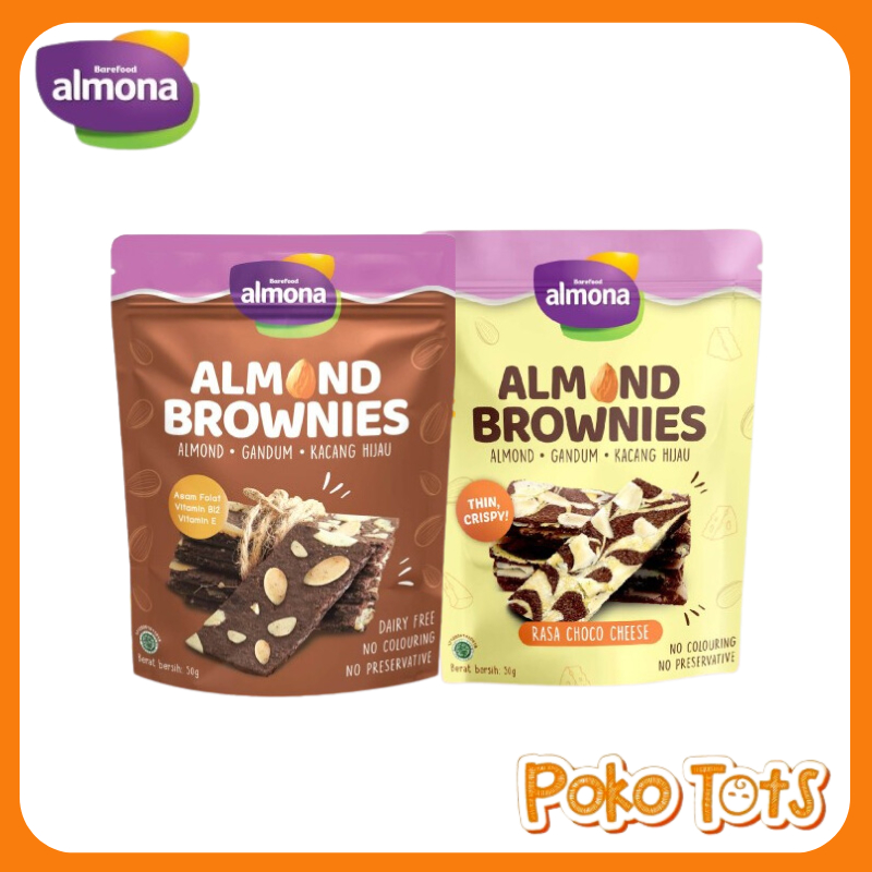 Jual Almona Almond Brownies Chips 50gr Snack Sehat Almona Cemilan ...