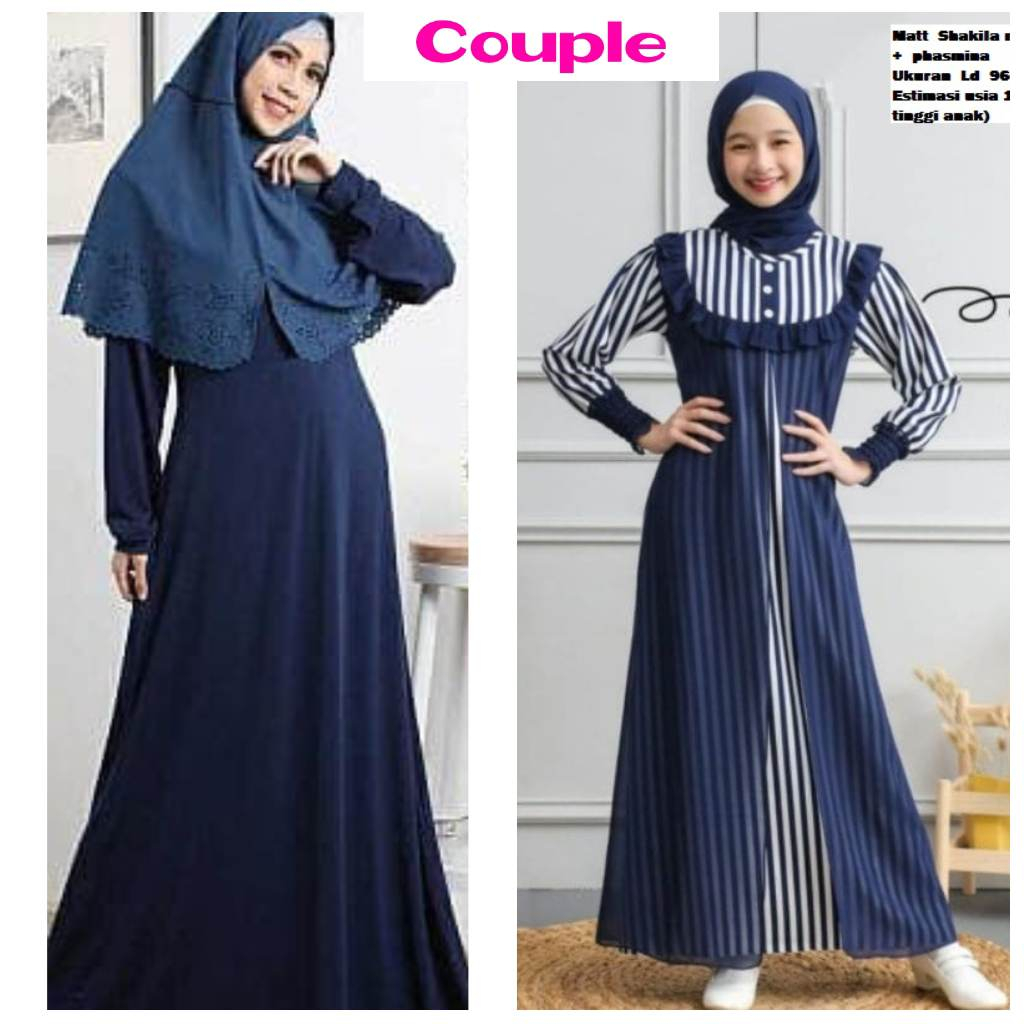 Jual BIRU NAVY GAMIS COUPLE MOM & KIDS | Shopee Indonesia