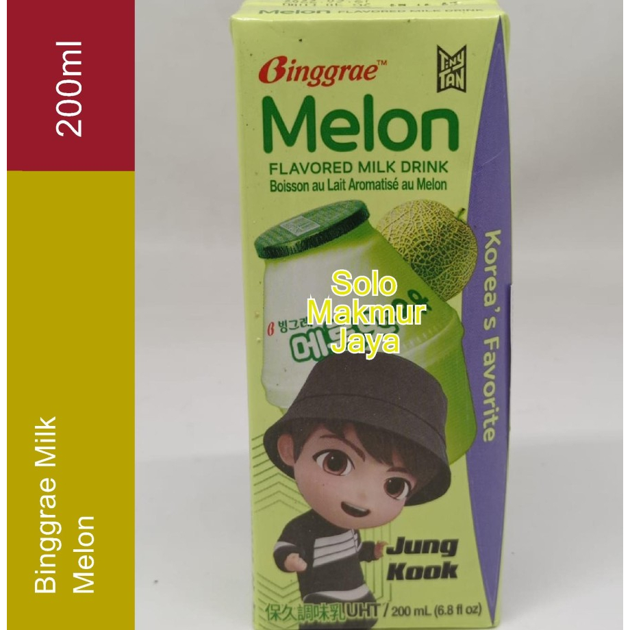 Jual Binggrae Melon Flavored Milk Drink 200ml Binggrae Tinytan Susu ...