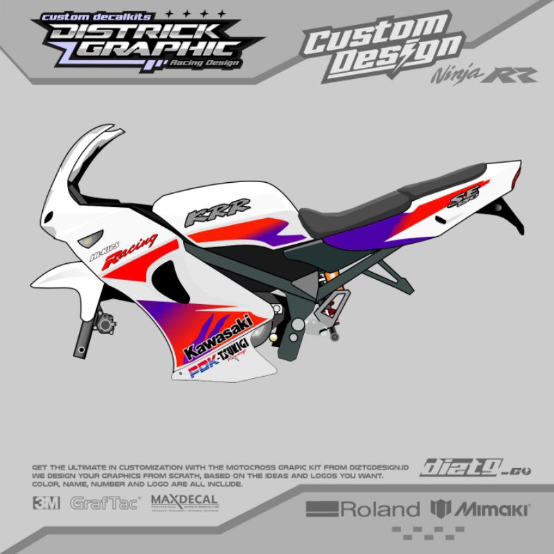 Jual sticker striping decalkit custom ninja rr 150 old ssr livery ...