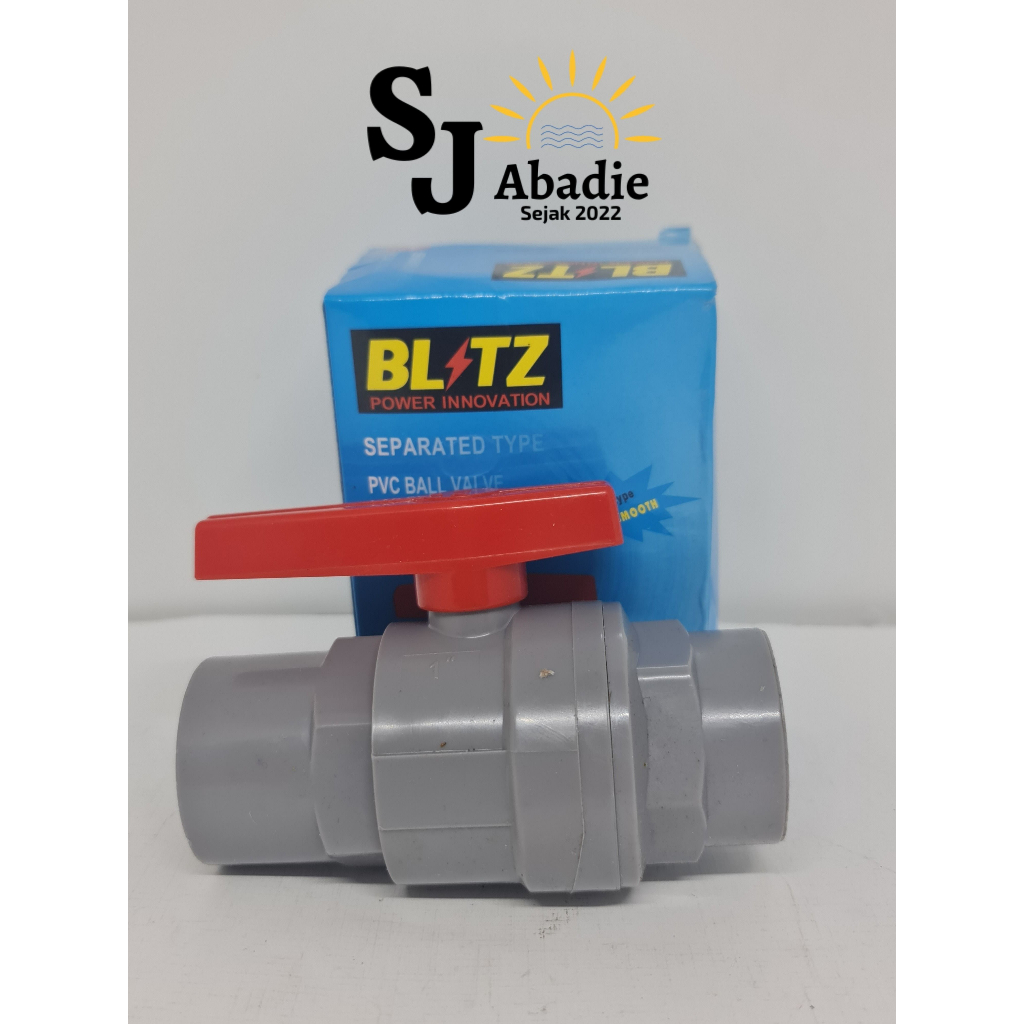 Jual (1 PCS) Stop Kran Keran Ball Valve Gagang Plastik Pvc BLITZ 931 2 1/2 - 4 Inch | SJ ABADIE ...