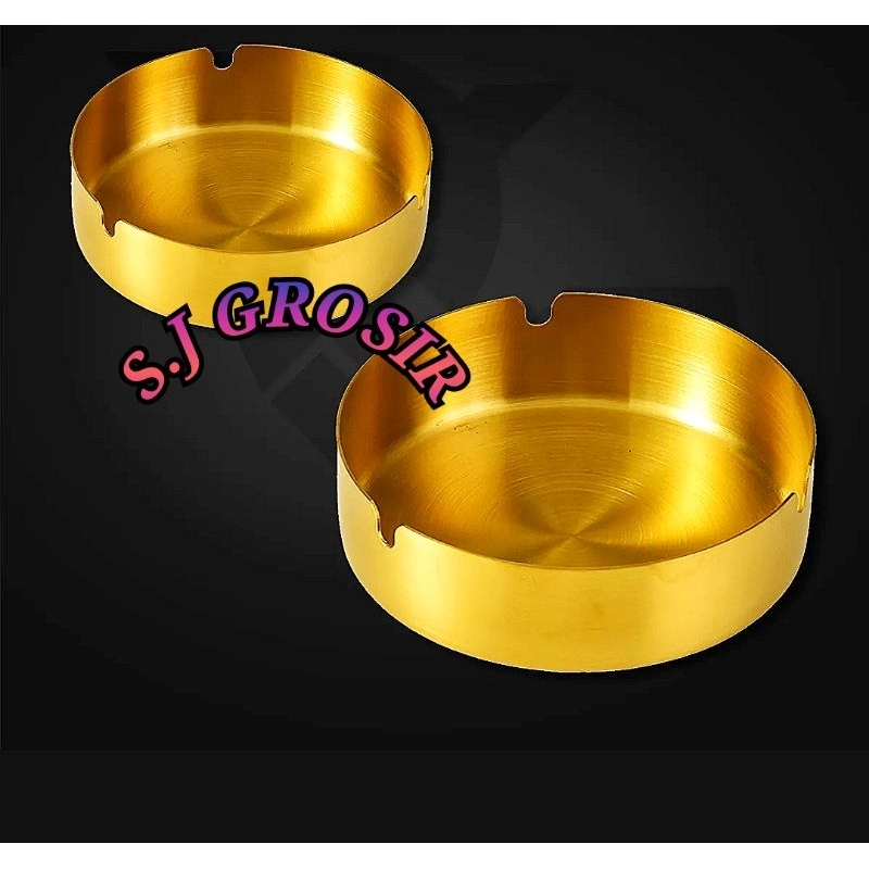Jual Asbak Rokok Stainless Bulat Asbak Cafe Anti Terbalik 8 10 cm ...