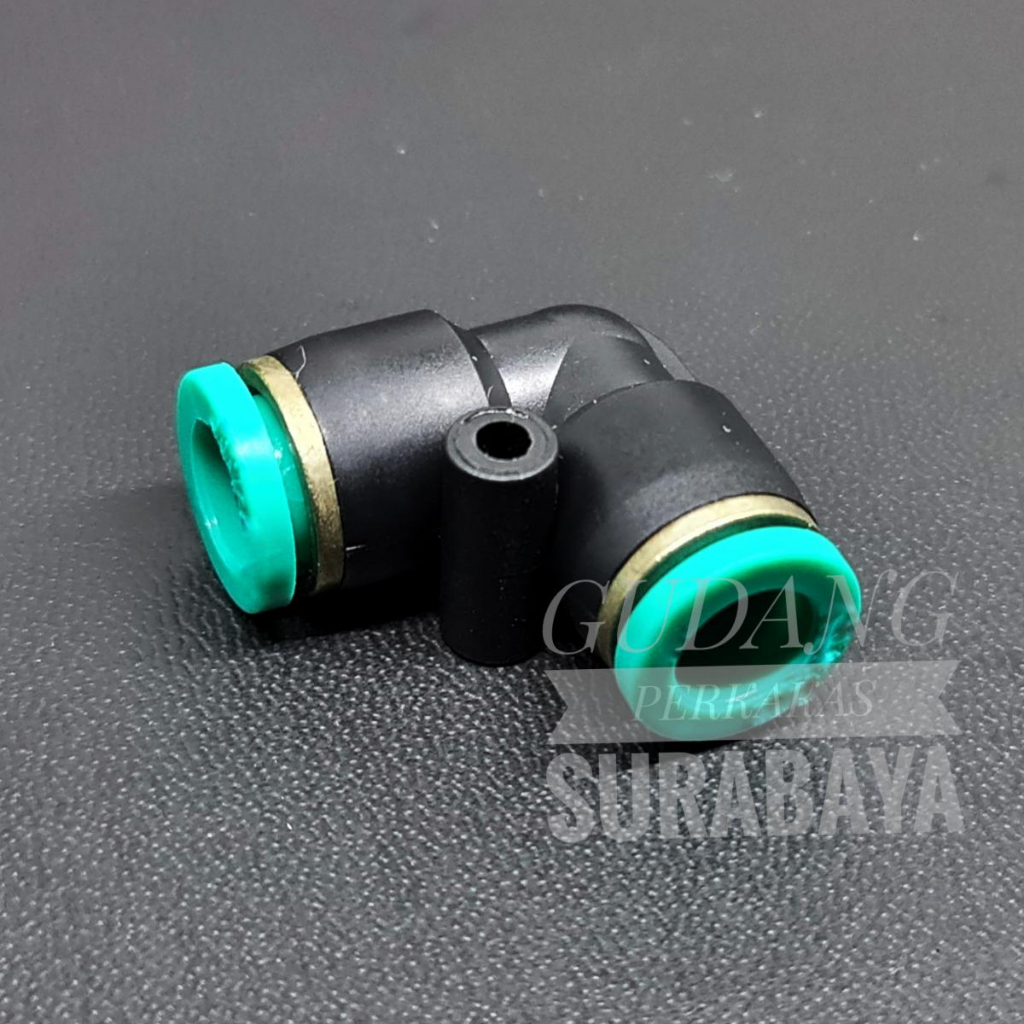 Jual UNION ELBOW FITTING SELANG PU TYPE L FITTING PU FITTING PNEUMATIC FITTING KOMPRESOR ...