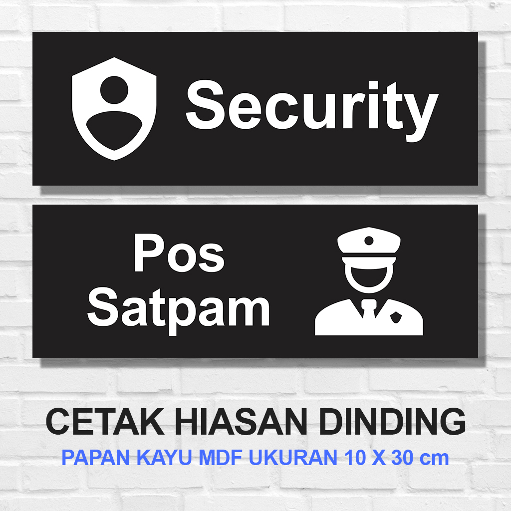 Jual CM DECOR - PAPAN SECURITY KEAMANAN POS SATPAM PEMERIKSAAN SEKURITI ...