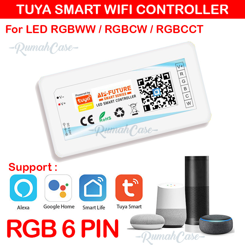 Jual TUYA Smart WIFI Controller LED Strip RGBWW bardi fantech RGB voice ...