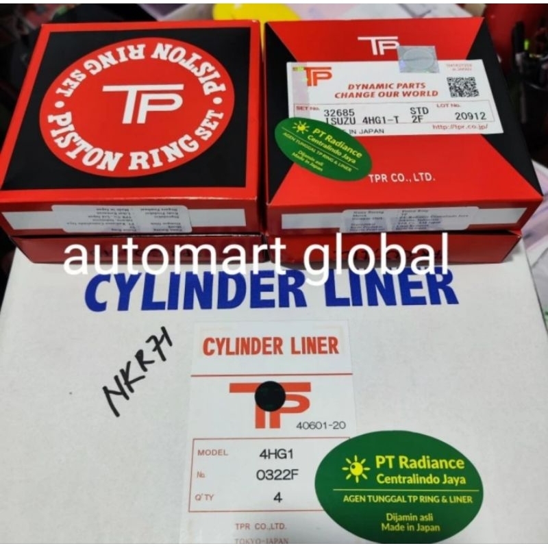 Jual paket liner dan ring piston isuzu elf nkr71 TP JAPAN | Shopee ...