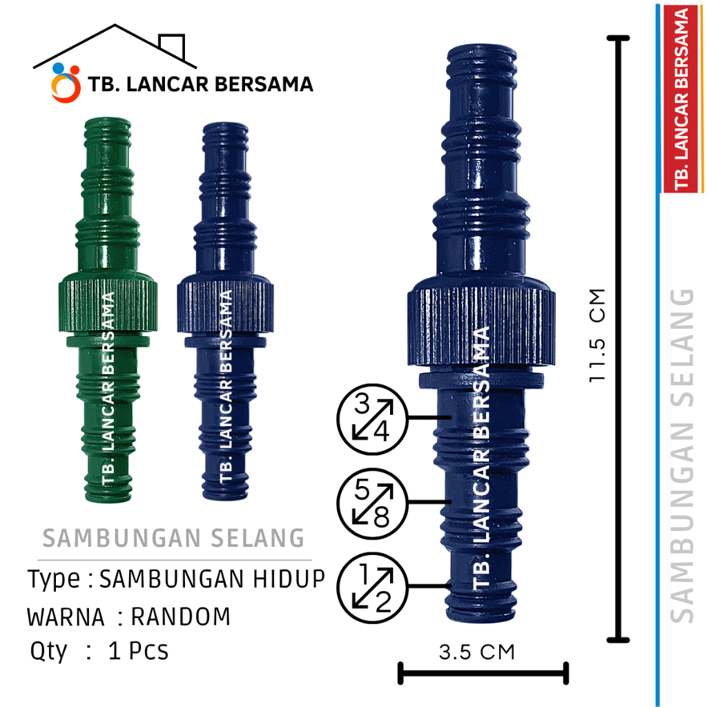 Jual SAMBUNGAN SELANG PVC 1/2" 5/8" 3/4" | Shopee Indonesia