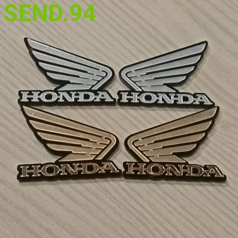 Jual emblem timbul acrilic logo sayap Honda sepasang | Shopee Indonesia