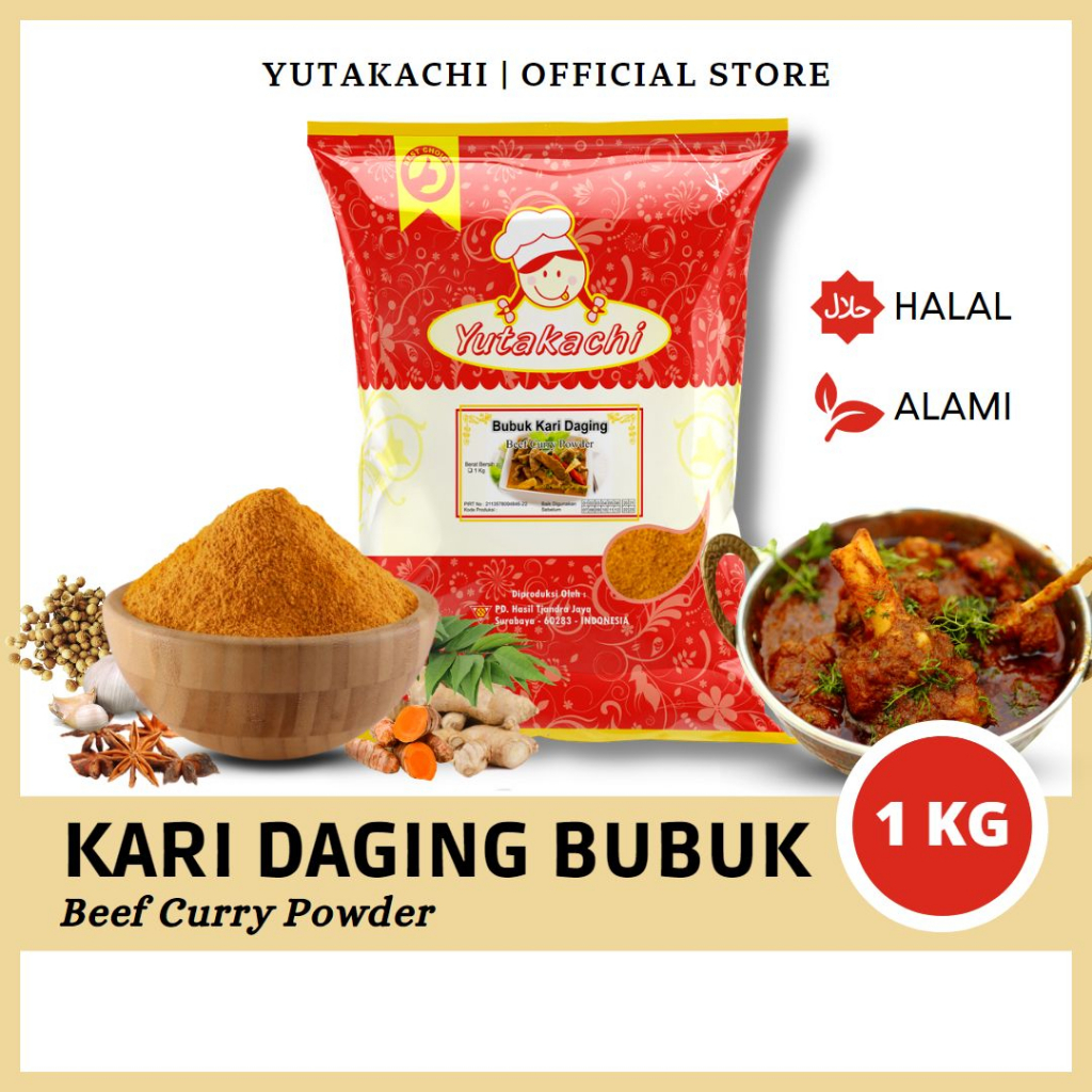 Jual Bumbu Kari Daging 1 Kg Yutakachi / Indian Beef Curry Powder ...