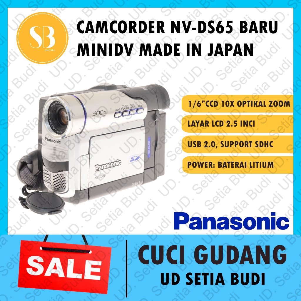Jual Handycam Panasonic NV-DS65 MiniDV PAL Camcorder Baru Murah | Shopee Indonesia