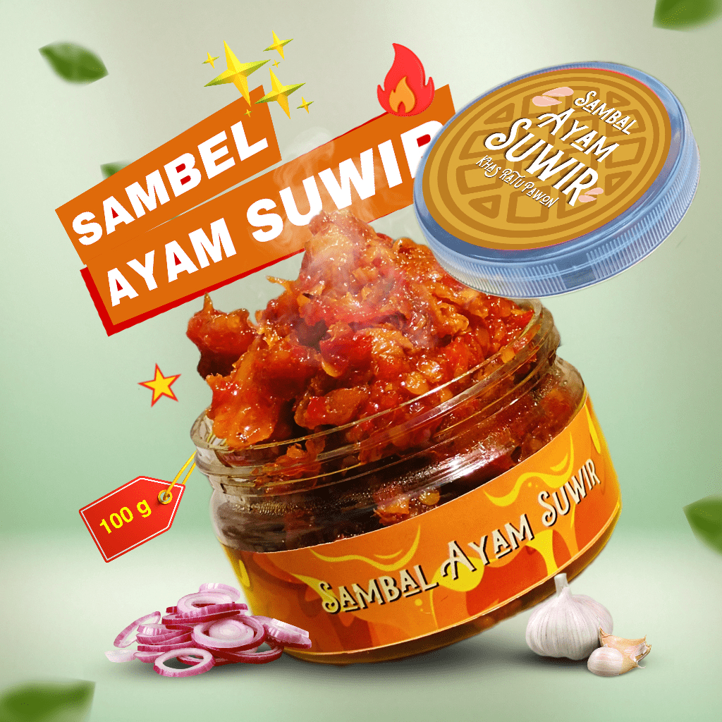 Jual Sambal Ayam Suwir 100gr Sambel Ayam Suwir Ayam Suwir Sambal