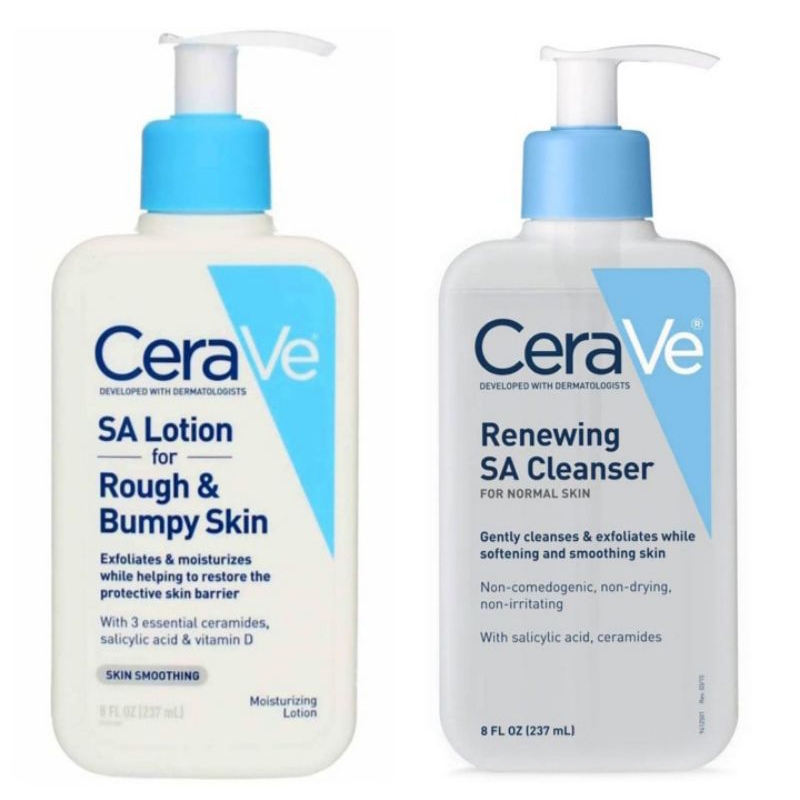 Jual Cerave SA Lotion SA Cleanser for Rough & Bumpy Skin 237ml | Shopee ...