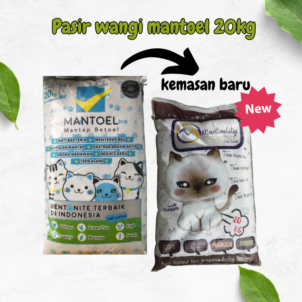 Jual Pasir Kucing . Pasir Mantoel 20Kg 25L- Pasir Wangi Gumpal Kucing | Shopee Indonesia