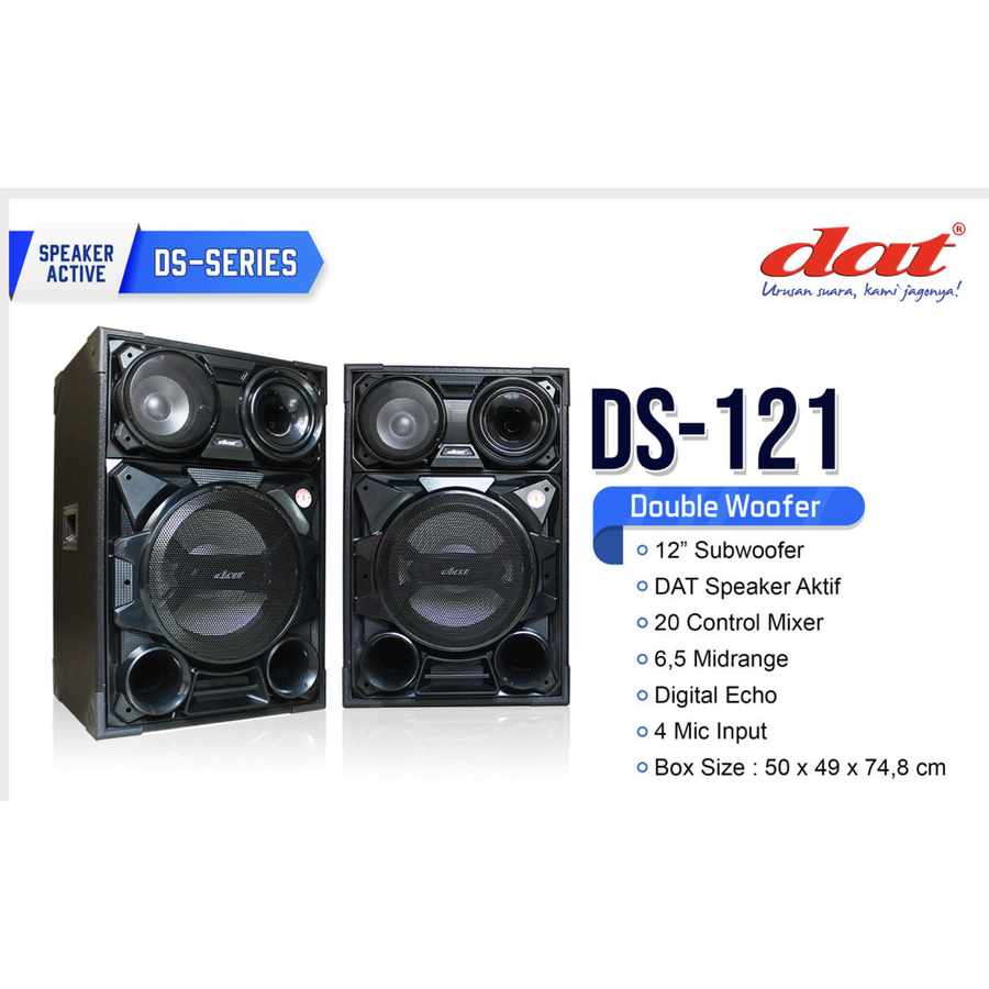 Jual speaker aktif dan pasif DAT DS 121 / DS121 subwofer 12 inch karaoke | Shopee Indonesia