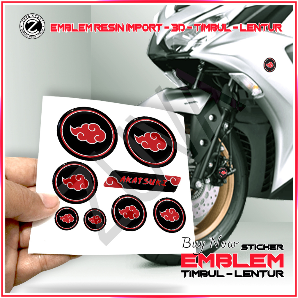 Jual STIKER MOTOR 1 PAKET STIKER MOTOR LOGO SERIAL NARUTO AKATSUKI ...