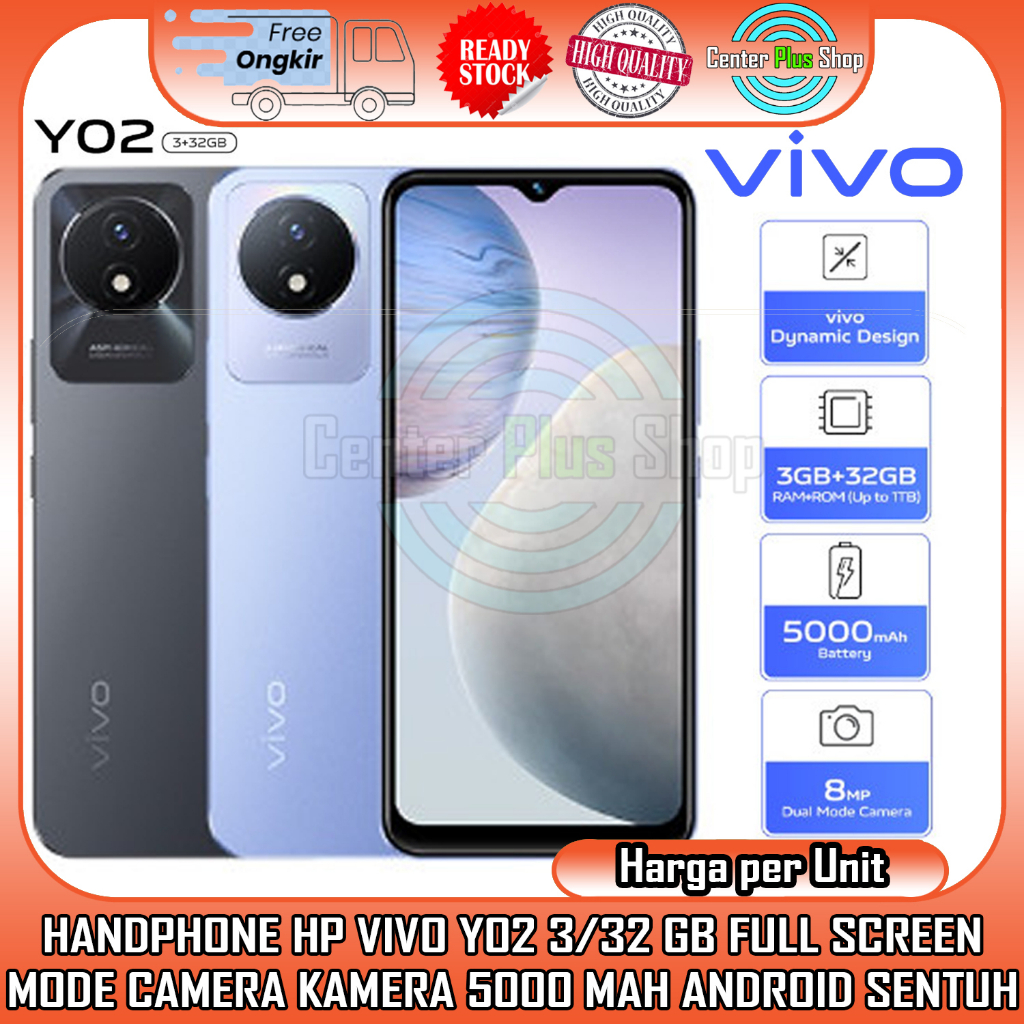 Jual Hp Vivo Y02 3gb 32gb 5000 Mah (Typ) 6.51 Inch Ram 3gb Rom 32 ...