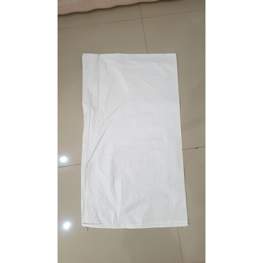 Jual KARUNG PLASTIK UNTUK 20 KG BERAS "40X70 CM" PUTIH POLOS (PAKET ISI ...