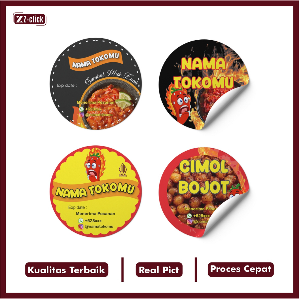 Jual STIKER LABEL/STIKER LABEL MAKANAN/CETAK LOGO STIKER/STICKER ...