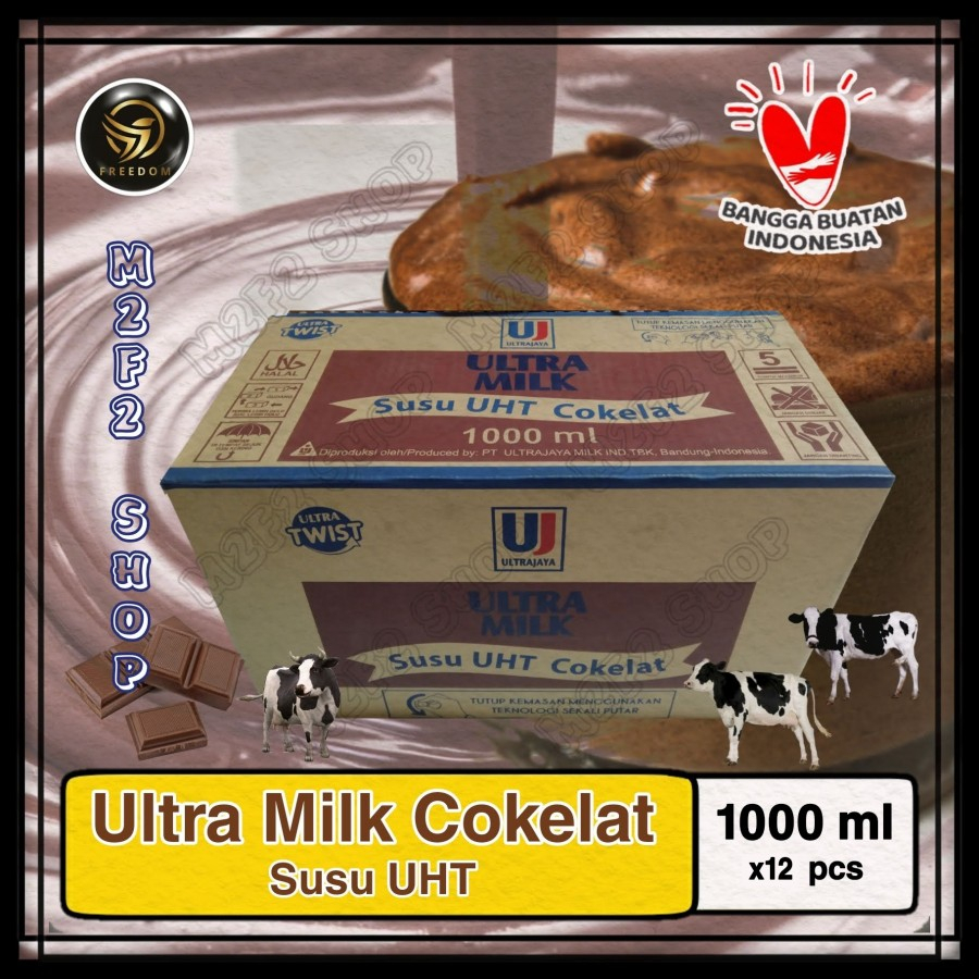 Jual Susu Ultra Milk Rasa Cokelat Kotak UHT | Coklat | Chocolate - 1000 ...