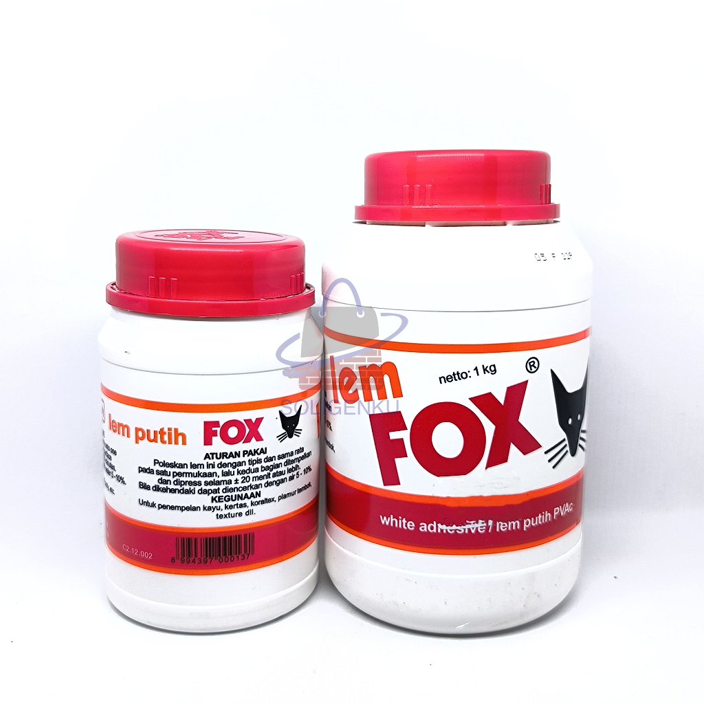 Jual Lem FOX Putih Botol 1kg 1 kg Lem PVAC Lem Kayu Lem Kertas | Shopee ...