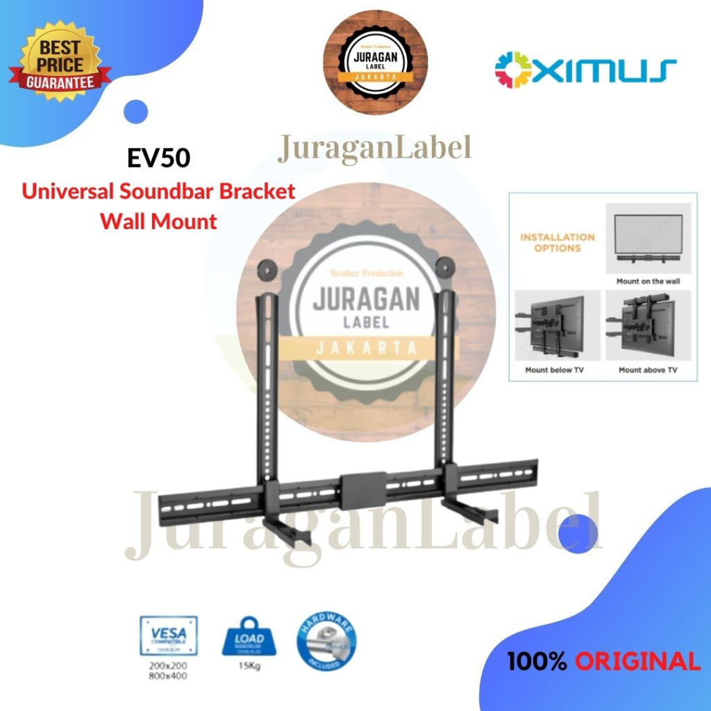 Jual Oximus EV50 Universal Soundbar Bracket Wall Vesa Base Holder ...