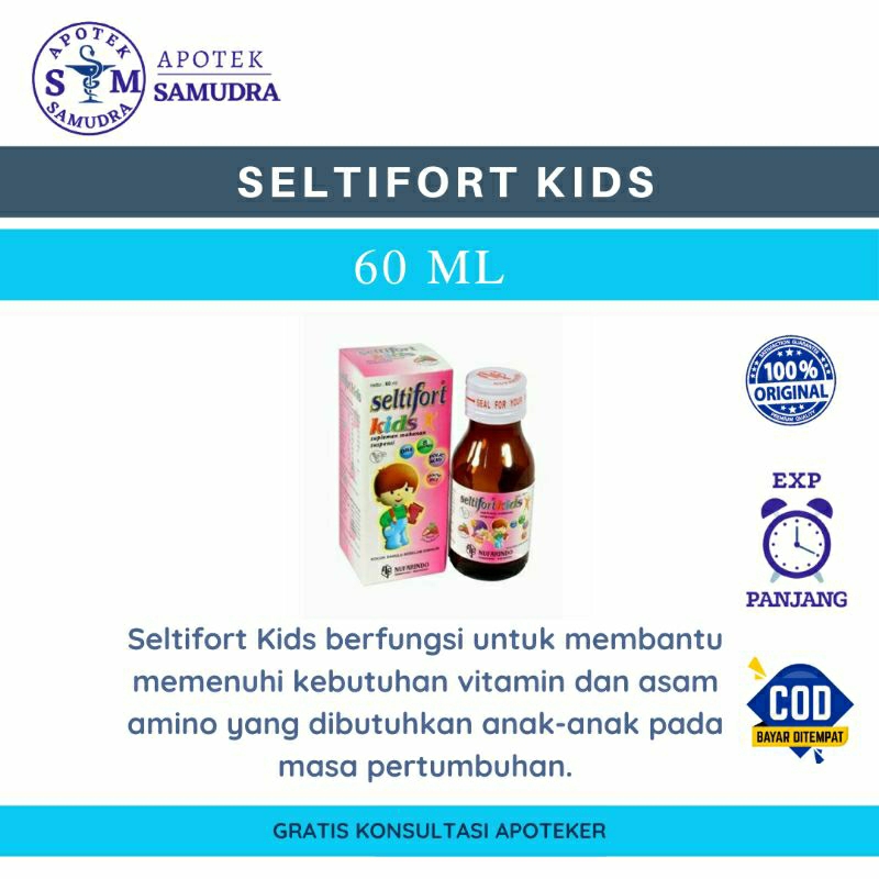 Jual SELTIFORT KIDS SIRUP - 60 ml multivitamin anak suplemen kesehatan ...
